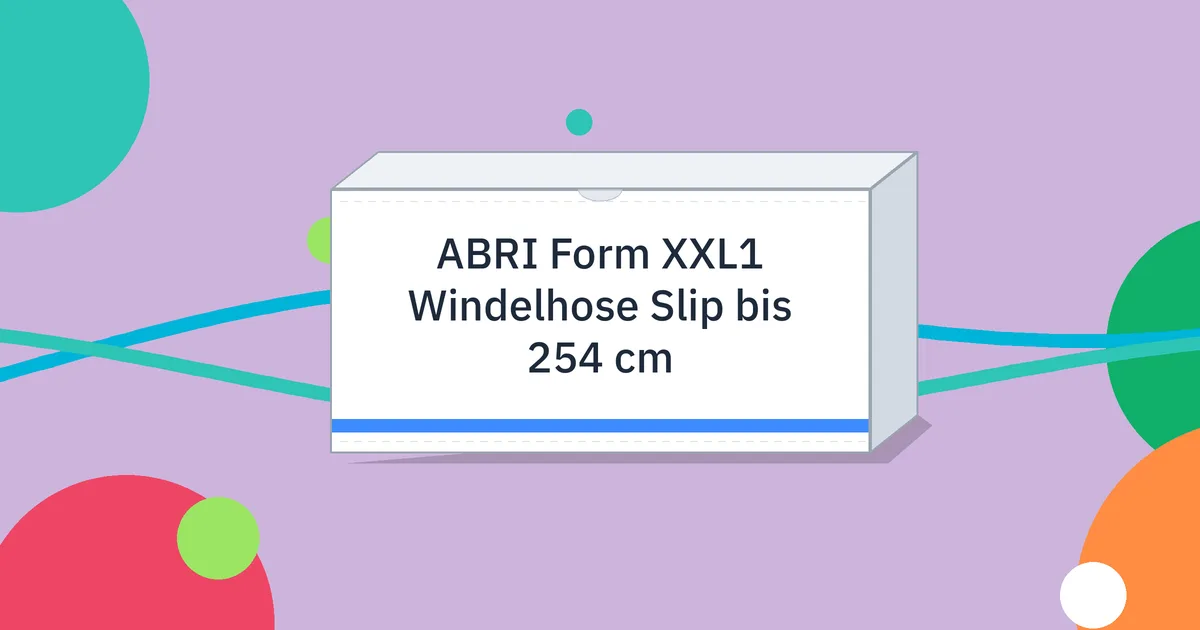 Symbolbild: Packung mit der Aufschrift ABRI Form XXL1 Windelhose Slip bis 254 cm (PZN 11323769) – Verfügbarkeit und Bezug in Apotheken in Frankfurt am Main