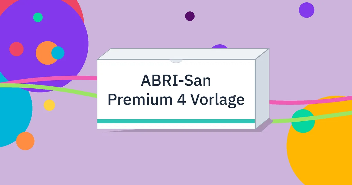 Symbolbild: Packung mit der Aufschrift ABRI-San Premium 4 Vorlage (PZN 10219627) – Verfügbarkeit und Bezug in Apotheken in Frankfurt am Main