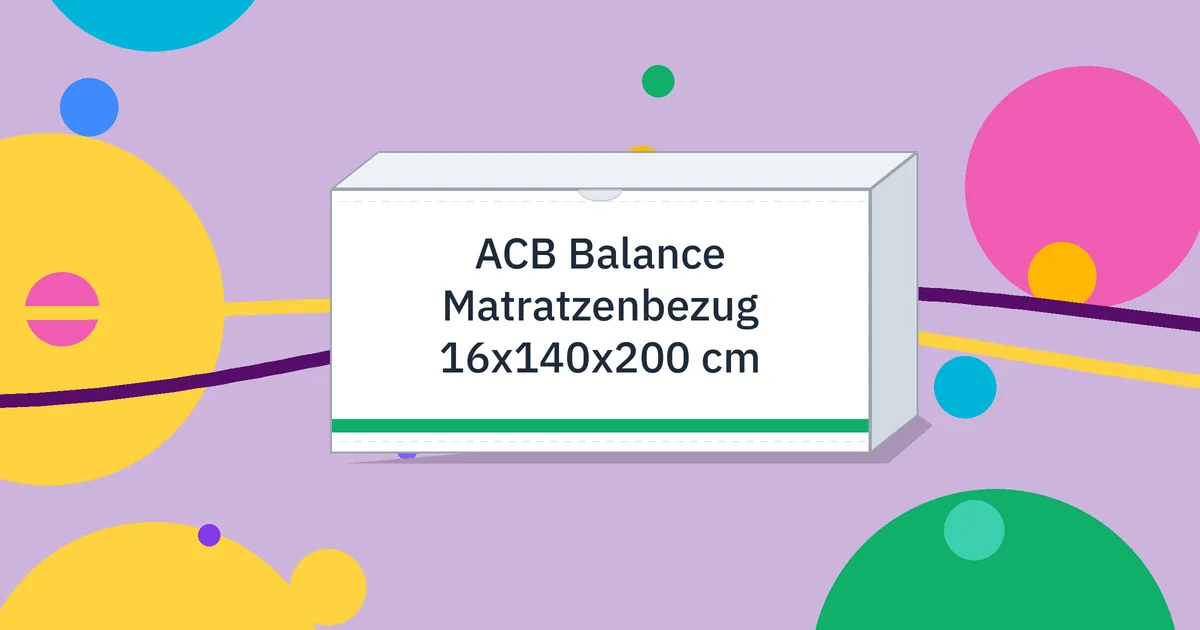 Symbolbild: Packung mit der Aufschrift ACB Balance Matratzenbezug 16x140x200 cm (PZN 11648827) – Verfügbarkeit und Bezug in Apotheken in Frankfurt am Main