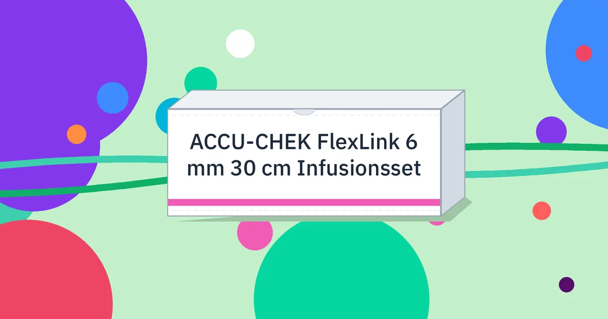 Symbolbild: Packung mit der Aufschrift ACCU-CHEK FlexLink 6 mm 30 cm Infusionsset (PZN 16787290) – Verfügbarkeit und Bezug in Apotheken in Frankfurt am Main