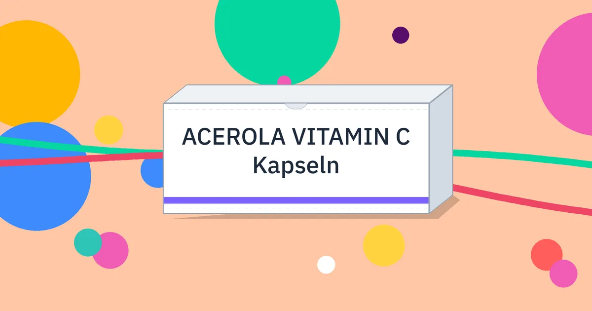 Symbolbild: Packung mit der Aufschrift ACEROLA VITAMIN C Kapseln (PZN 07574098) – Verfügbarkeit und Bezug in Apotheken in Frankfurt am Main