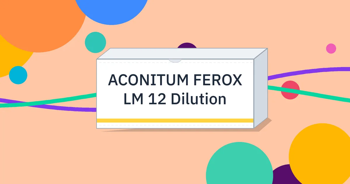 Symbolbild: Packung mit der Aufschrift ACONITUM FEROX LM 12 Dilution (PZN 13290531) – Verfügbarkeit und Bezug in Apotheken in Frankfurt am Main