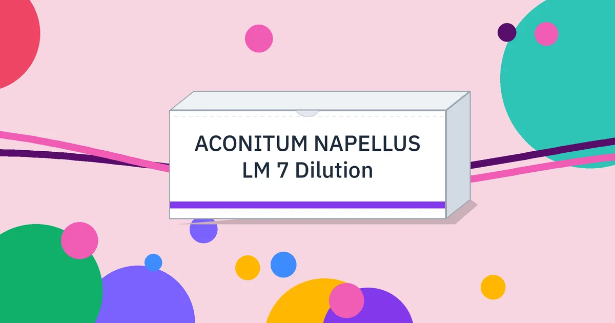 Symbolbild: Packung mit der Aufschrift ACONITUM NAPELLUS LM 7 Dilution (PZN 12754402) – Verfügbarkeit und Bezug in Apotheken in Frankfurt am Main