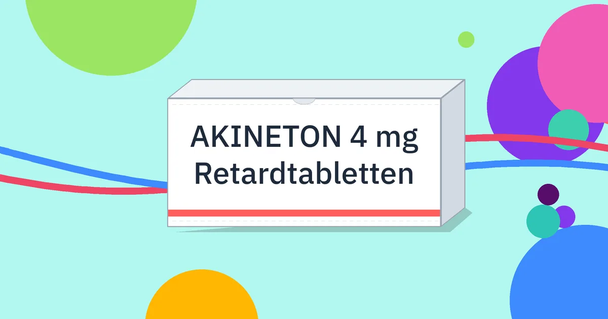 Symbolbild: Packung mit der Aufschrift AKINETON 4 mg Retardtabletten (PZN 10353863) – Verfügbarkeit und Bezug in Apotheken in Frankfurt am Main