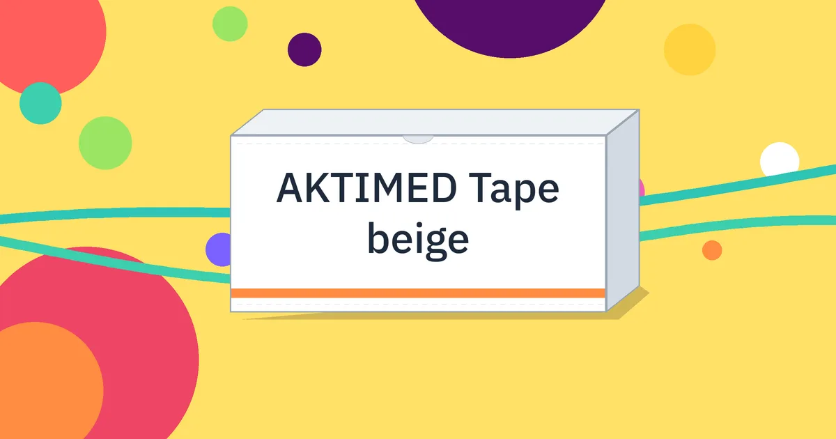 Symbolbild: Packung mit der Aufschrift AKTIMED Tape  beige (PZN 05030141) – Verfügbarkeit und Bezug in Apotheken in Frankfurt am Main