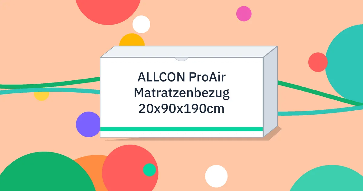 Symbolbild: Packung mit der Aufschrift ALLCON ProAir Matratzenbezug 20x90x190cm (PZN 02064748) – Verfügbarkeit und Bezug in Apotheken in Frankfurt am Main