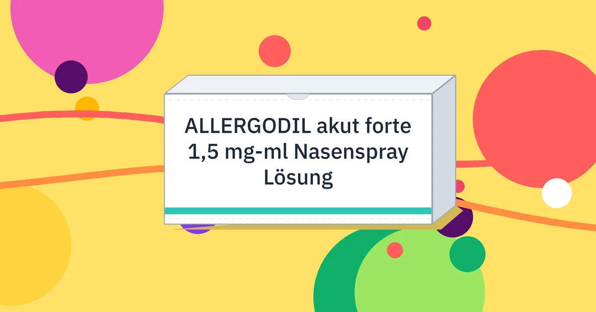 Symbolbild: Packung mit der Aufschrift ALLERGODIL akut forte 1,5 mg-ml Nasenspray Lösung (PZN 17510656) – Verfügbarkeit und Bezug in Apotheken in Frankfurt am Main