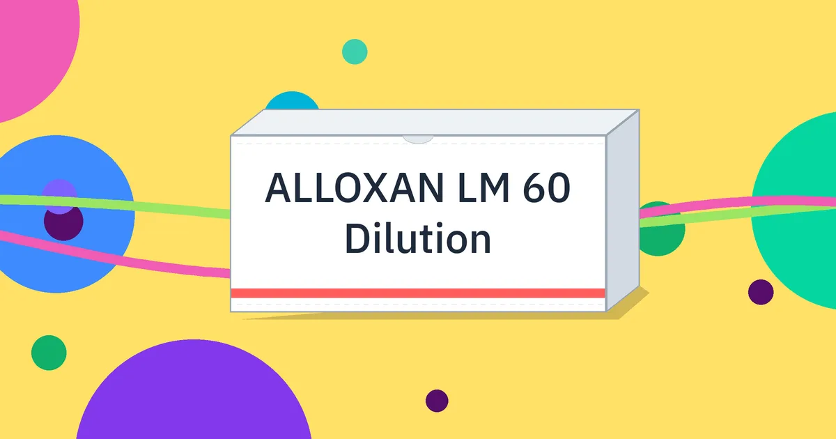 Symbolbild: Packung mit der Aufschrift ALLOXAN LM 60 Dilution (PZN 13312273) – Verfügbarkeit und Bezug in Apotheken in Frankfurt am Main