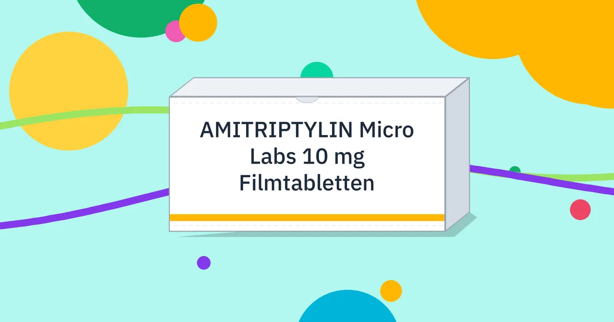 Symbolbild: Packung mit der Aufschrift AMITRIPTYLIN Micro Labs 10 mg Filmtabletten (PZN 10516822) – Verfügbarkeit und Bezug in Apotheken in Frankfurt am Main