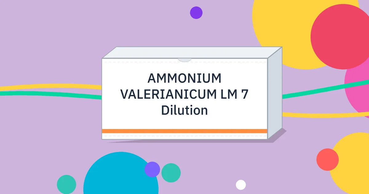 Symbolbild: Packung mit der Aufschrift AMMONIUM VALERIANICUM LM 7 Dilution (PZN 13323621) – Verfügbarkeit und Bezug in Apotheken in Frankfurt am Main