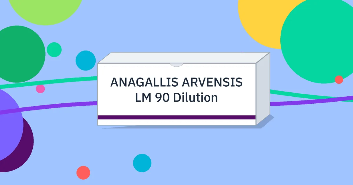 Symbolbild: Packung mit der Aufschrift ANAGALLIS ARVENSIS LM 90 Dilution (PZN 13328156) – Verfügbarkeit und Bezug in Apotheken in Frankfurt am Main