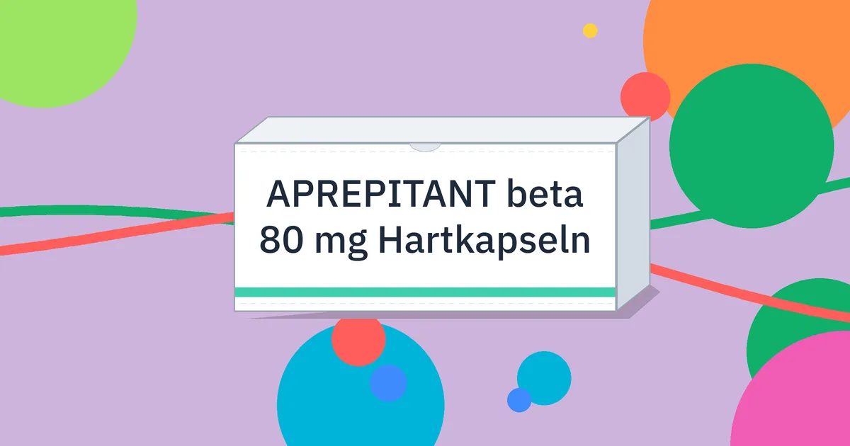 Symbolbild: Packung mit der Aufschrift APREPITANT beta 80 mg Hartkapseln (PZN 14295565) – Verfügbarkeit und Bezug in Apotheken in Frankfurt am Main