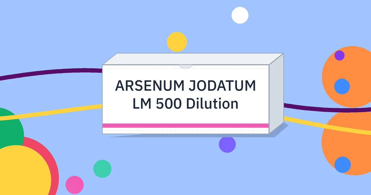 Symbolbild: Packung mit der Aufschrift ARSENUM JODATUM LM 500 Dilution (PZN 13692790) – Verfügbarkeit und Bezug in Apotheken in Frankfurt am Main