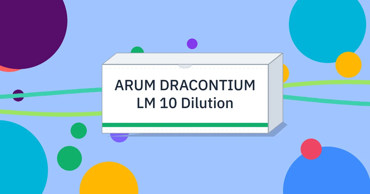 Symbolbild: Packung mit der Aufschrift ARUM DRACONTIUM LM 10 Dilution (PZN 13395112) – Verfügbarkeit und Bezug in Apotheken in Frankfurt am Main