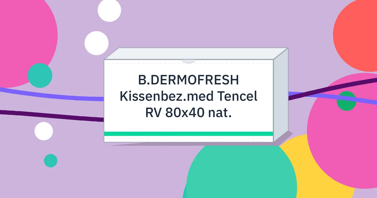 Symbolbild: Packung mit der Aufschrift B.DERMOFRESH Kissenbez.med Tencel RV 80x40 nat. (PZN 09244755) – Verfügbarkeit und Bezug in Apotheken in Frankfurt am Main