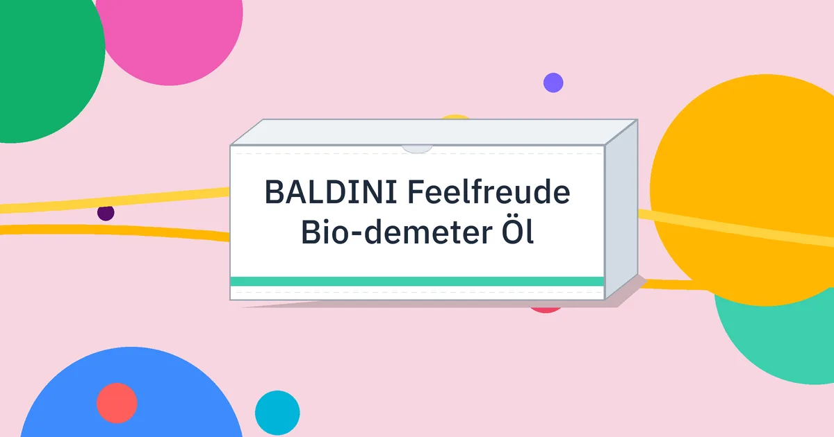 Symbolbild: Packung mit der Aufschrift BALDINI Feelfreude Bio-demeter Öl (PZN 10827752) – Verfügbarkeit und Bezug in Apotheken in Frankfurt am Main