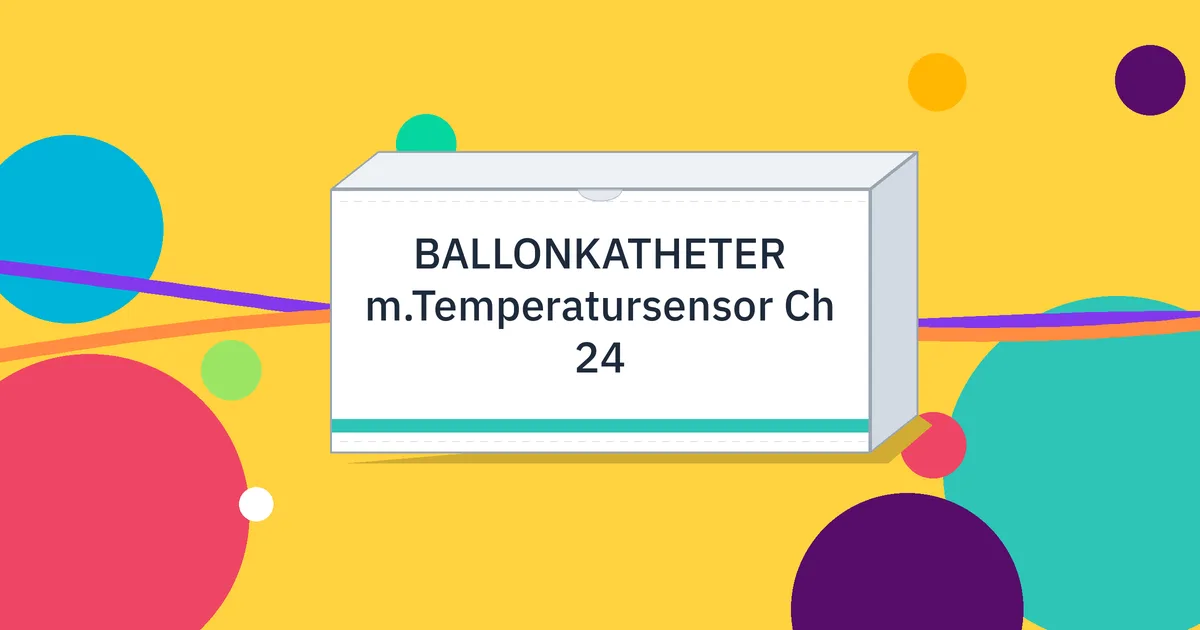 Symbolbild: Packung mit der Aufschrift BALLONKATHETER m.Temperatursensor Ch 24 (PZN 05960383) – Verfügbarkeit und Bezug in Apotheken in Frankfurt am Main