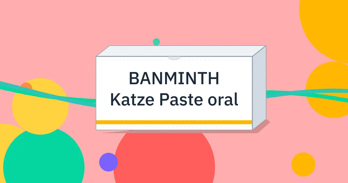 Symbolbild: Packung mit der Aufschrift BANMINTH Katze Paste oral (PZN 03303089) – Verfügbarkeit und Bezug in Apotheken in Frankfurt am Main