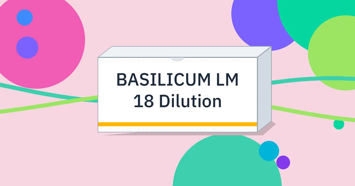 Symbolbild: Packung mit der Aufschrift BASILICUM LM 18 Dilution (PZN 12790792) – Verfügbarkeit und Bezug in Apotheken in Frankfurt am Main