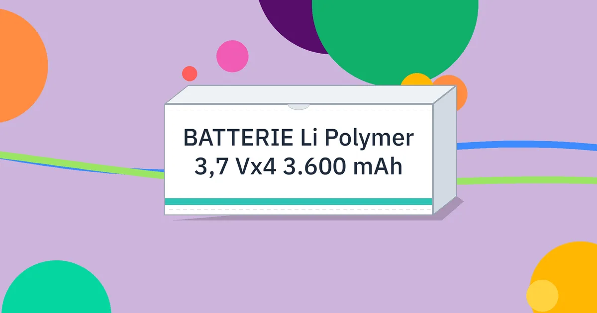 Symbolbild: Packung mit der Aufschrift BATTERIE Li Polymer 3,7 Vx4 3.600 mAh (PZN 16737582) – Verfügbarkeit und Bezug in Apotheken in Frankfurt am Main
