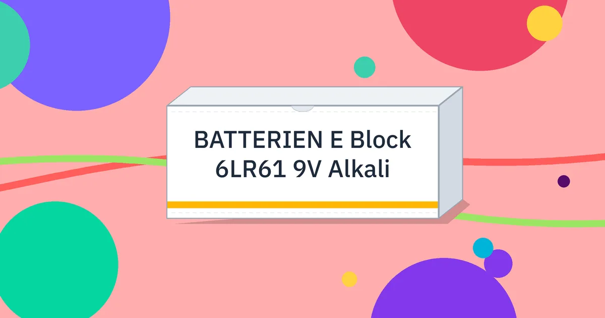 Symbolbild: Packung mit der Aufschrift BATTERIEN E Block 6LR61 9V Alkali (PZN 08449188) – Verfügbarkeit und Bezug in Apotheken in Frankfurt am Main