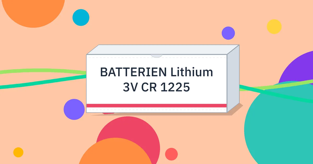 Symbolbild: Packung mit der Aufschrift BATTERIEN Lithium 3V CR 1225 (PZN 00882885) – Verfügbarkeit und Bezug in Apotheken in Frankfurt am Main