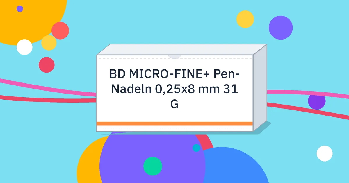 Symbolbild: Packung mit der Aufschrift BD MICRO-FINE+ Pen-Nadeln 0,25x8 mm 31 G (PZN 10824802) – Verfügbarkeit und Bezug in Apotheken in Frankfurt am Main