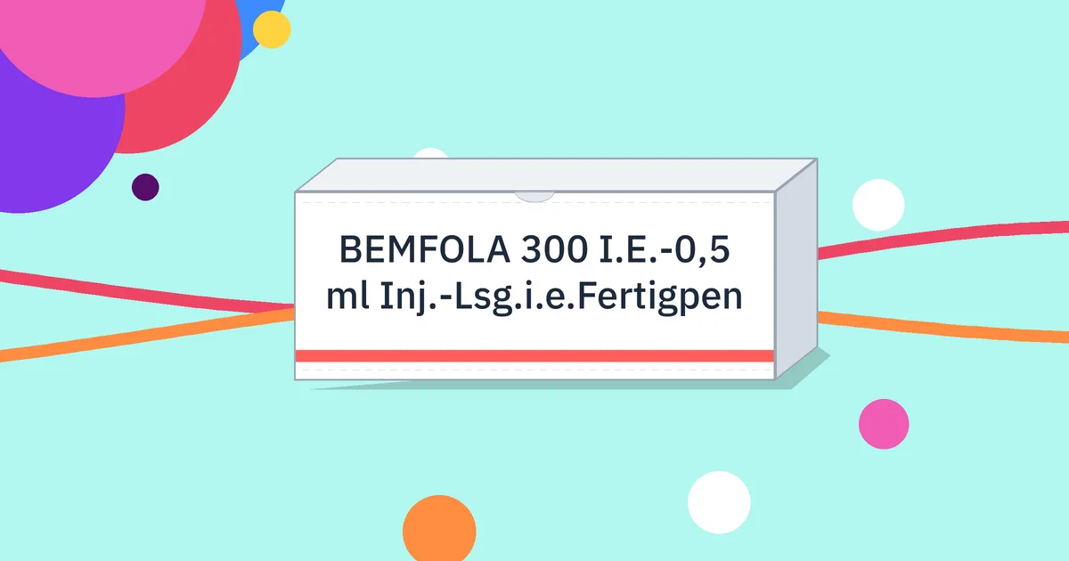 Symbolbild: Packung mit der Aufschrift BEMFOLA 300 I.E.-0,5 ml Inj.-Lsg.i.e.Fertigpen (PZN 11313541) – Verfügbarkeit und Bezug in Apotheken in Frankfurt am Main
