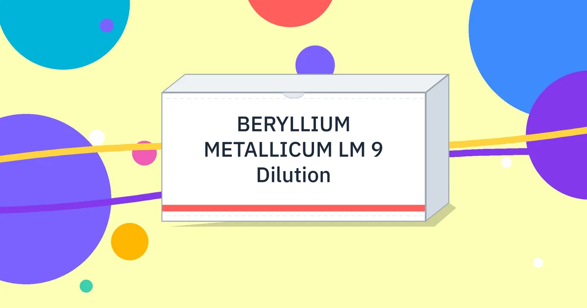 Symbolbild: Packung mit der Aufschrift BERYLLIUM METALLICUM LM 9 Dilution (PZN 12793299) – Verfügbarkeit und Bezug in Apotheken in Frankfurt am Main