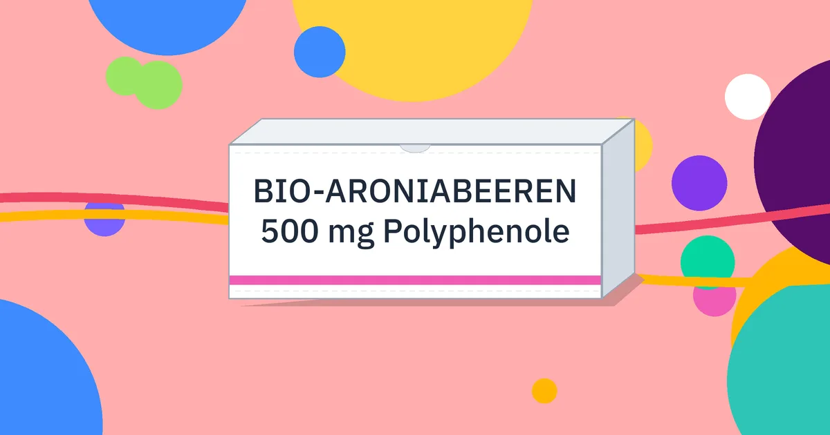 Symbolbild: Packung mit der Aufschrift BIO-ARONIABEEREN 500 mg Polyphenole (PZN 19400475) – Verfügbarkeit und Bezug in Apotheken in Frankfurt am Main