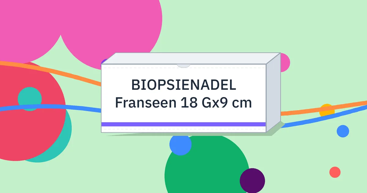 Symbolbild: Packung mit der Aufschrift BIOPSIENADEL Franseen 18 Gx9 cm (PZN 06771282) – Verfügbarkeit und Bezug in Apotheken in Frankfurt am Main