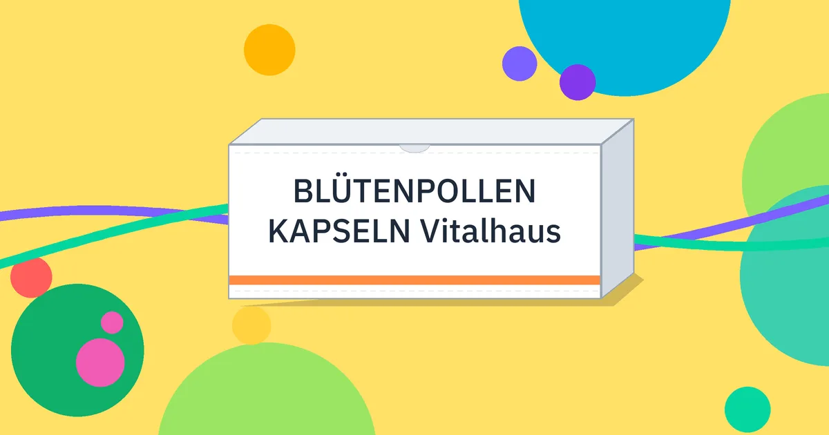 Symbolbild: Packung mit der Aufschrift BLÜTENPOLLEN KAPSELN Vitalhaus (PZN 02683026) – Verfügbarkeit und Bezug in Apotheken in Frankfurt am Main