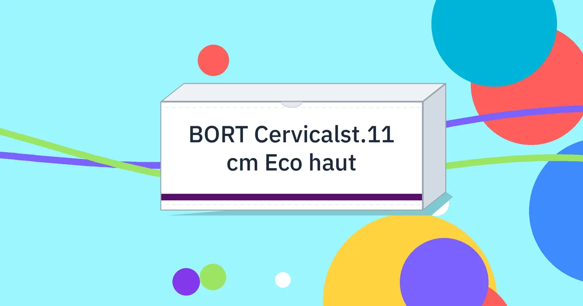 Symbolbild: Packung mit der Aufschrift BORT Cervicalst.11 cm Eco haut (PZN 06085084) – Verfügbarkeit und Bezug in Apotheken in Frankfurt am Main