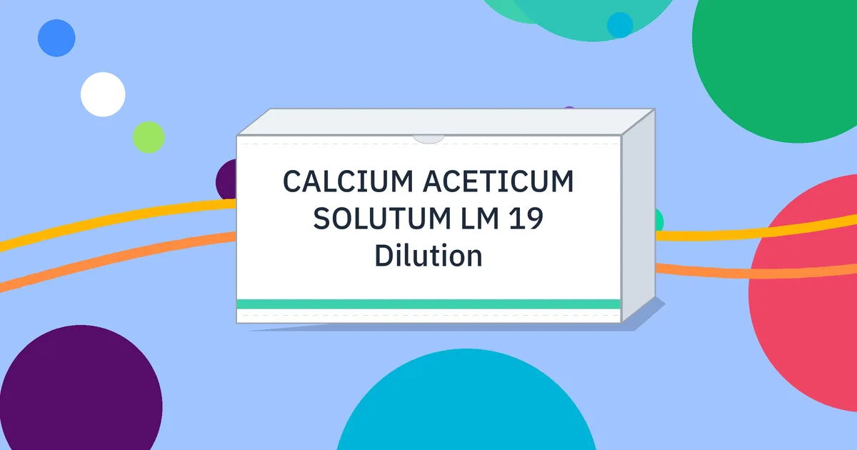 Symbolbild: Packung mit der Aufschrift CALCIUM ACETICUM SOLUTUM LM 19 Dilution (PZN 13406666) – Verfügbarkeit und Bezug in Apotheken in Frankfurt am Main