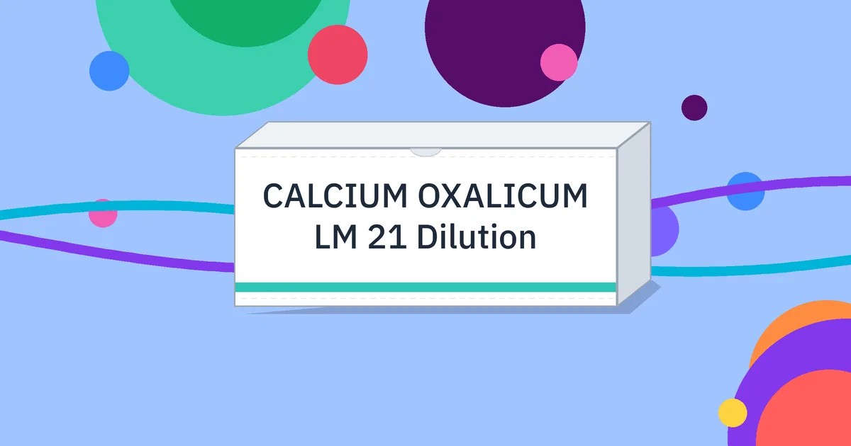Symbolbild: Packung mit der Aufschrift CALCIUM OXALICUM LM 21 Dilution (PZN 13410337) – Verfügbarkeit und Bezug in Apotheken in Frankfurt am Main