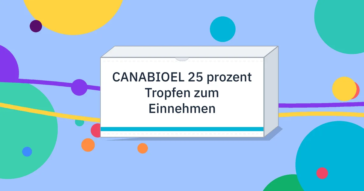 Symbolbild: Packung mit der Aufschrift CANABIOEL 25 prozent Tropfen zum Einnehmen (PZN 16612797) – Verfügbarkeit und Bezug in Apotheken in Frankfurt am Main