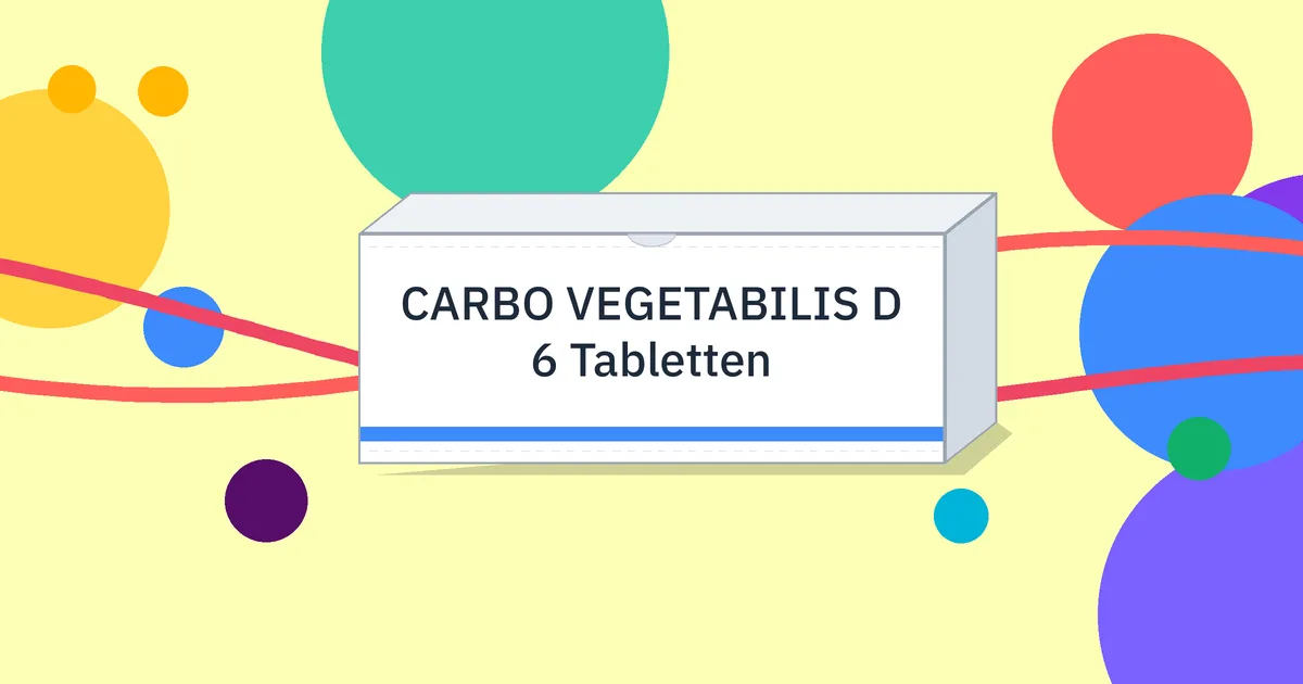 Symbolbild: Packung mit der Aufschrift CARBO VEGETABILIS D 6 Tabletten (PZN 01763906) – Verfügbarkeit und Bezug in Apotheken in Frankfurt am Main
