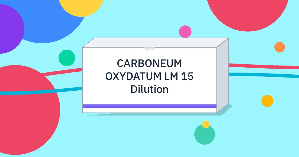 Symbolbild: Packung mit der Aufschrift CARBONEUM OXYDATUM LM 15 Dilution (PZN 13428722) – Verfügbarkeit und Bezug in Apotheken in Frankfurt am Main