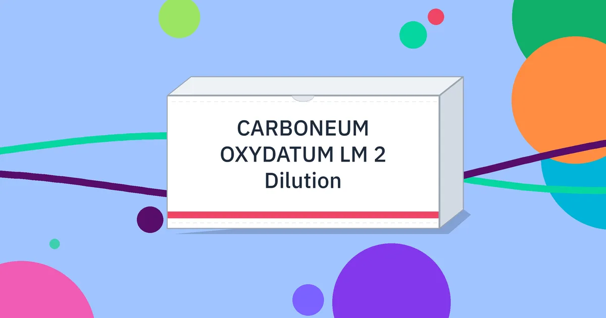 Symbolbild: Packung mit der Aufschrift CARBONEUM OXYDATUM LM 2 Dilution (PZN 13428538) – Verfügbarkeit und Bezug in Apotheken in Frankfurt am Main
