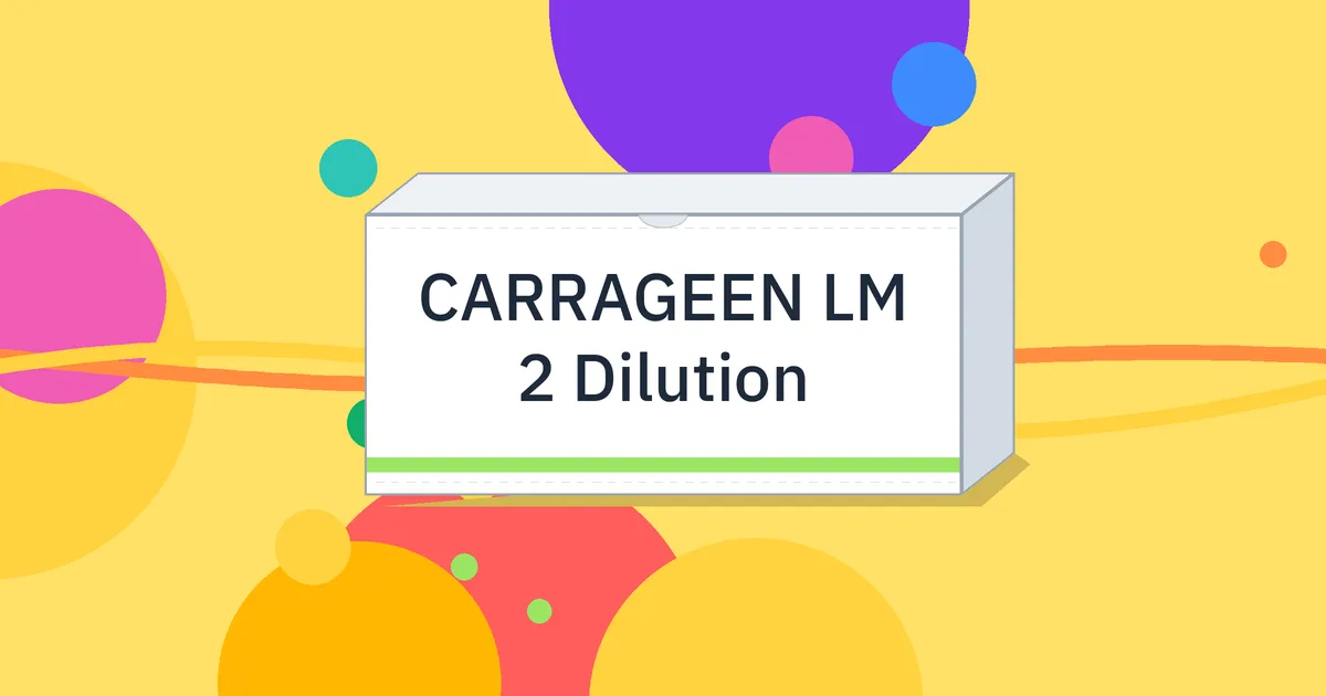 Symbolbild: Packung mit der Aufschrift CARRAGEEN LM 2 Dilution (PZN 13430908) – Verfügbarkeit und Bezug in Apotheken in Frankfurt am Main