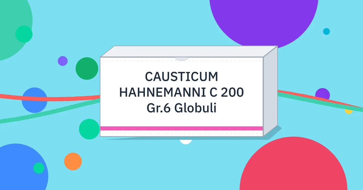 Symbolbild: Packung mit der Aufschrift CAUSTICUM HAHNEMANNI C 200 Gr.6 Globuli (PZN 09766034) – Verfügbarkeit und Bezug in Apotheken in Frankfurt am Main