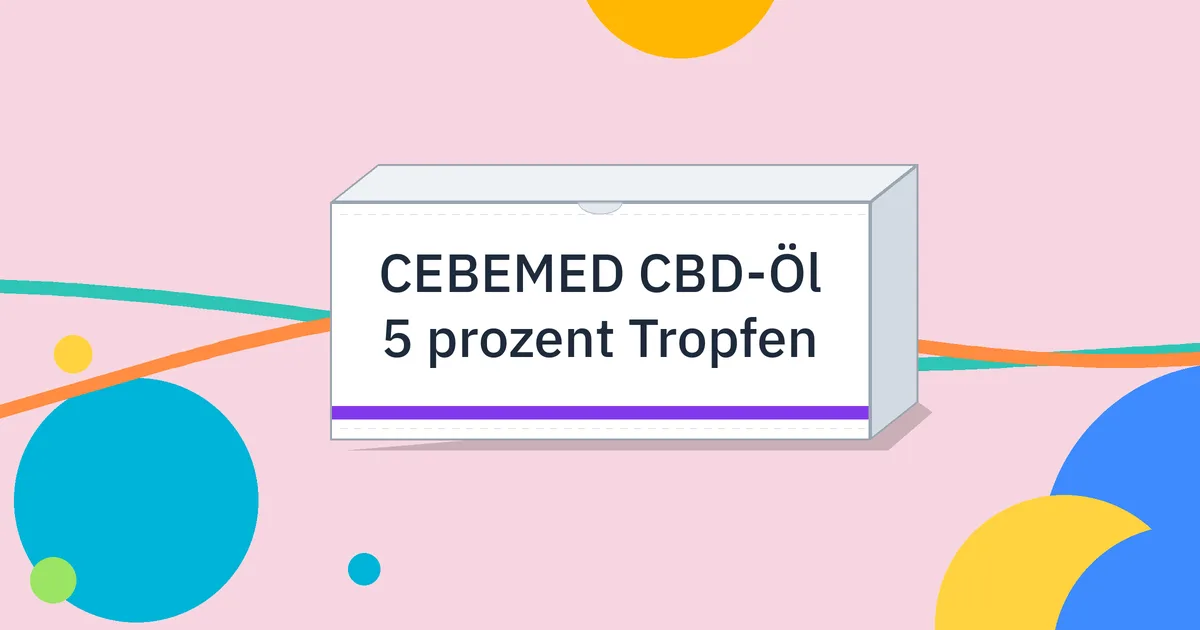 Symbolbild: Packung mit der Aufschrift CEBEMED CBD-Öl 5 prozent Tropfen (PZN 17371829) – Verfügbarkeit und Bezug in Apotheken in Frankfurt am Main