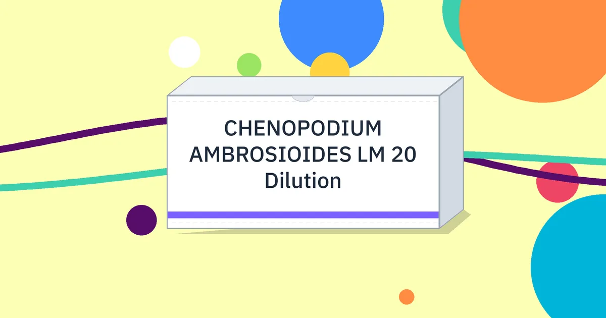 Symbolbild: Packung mit der Aufschrift CHENOPODIUM AMBROSIOIDES LM 20 Dilution (PZN 13440462) – Verfügbarkeit und Bezug in Apotheken in Frankfurt am Main