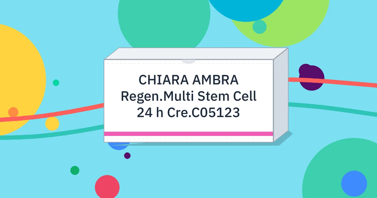 Symbolbild: Packung mit der Aufschrift CHIARA AMBRA Regen.Multi Stem Cell 24 h Cre.C05123 (PZN 07500993) – Verfügbarkeit und Bezug in Apotheken in Frankfurt am Main