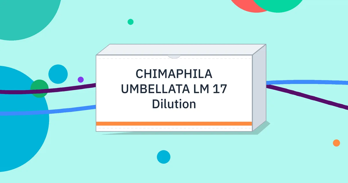 Symbolbild: Packung mit der Aufschrift CHIMAPHILA UMBELLATA LM 17 Dilution (PZN 12813435) – Verfügbarkeit und Bezug in Apotheken in Frankfurt am Main