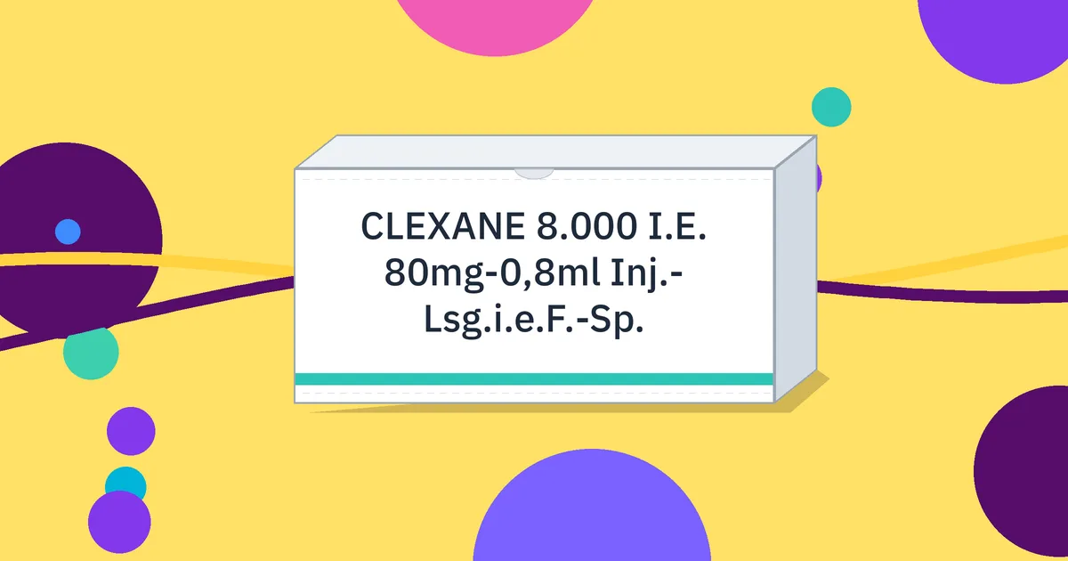 Symbolbild: Packung mit der Aufschrift CLEXANE 8.000 I.E. 80mg-0,8ml Inj.-Lsg.i.e.F.-Sp. (PZN 15814978) – Verfügbarkeit und Bezug in Apotheken in Frankfurt am Main