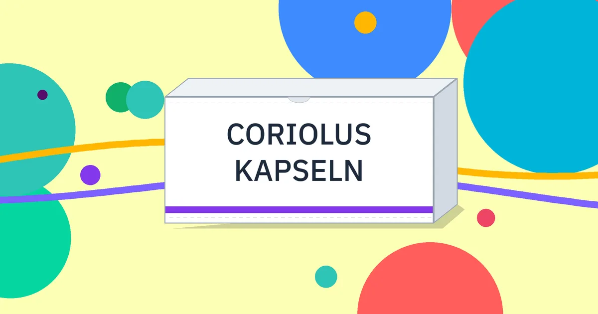 Symbolbild: Packung mit der Aufschrift CORIOLUS KAPSELN (PZN 06839985) – Verfügbarkeit und Bezug in Apotheken in Frankfurt am Main