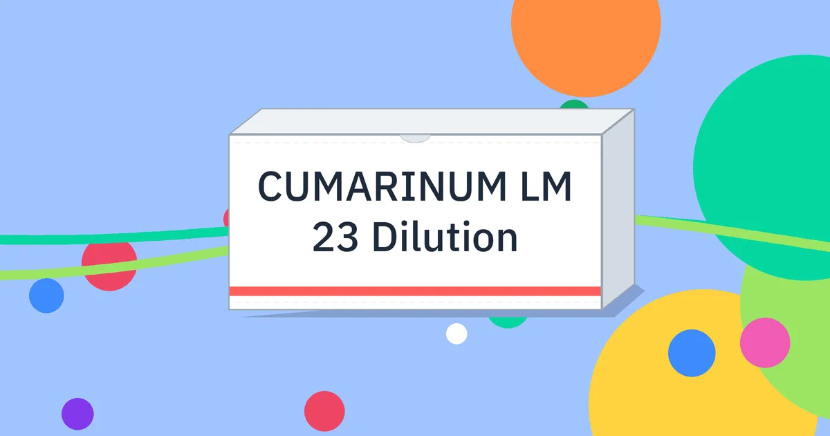 Symbolbild: Packung mit der Aufschrift CUMARINUM LM 23 Dilution (PZN 12836962) – Verfügbarkeit und Bezug in Apotheken in Frankfurt am Main