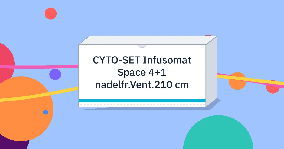 Symbolbild: Packung mit der Aufschrift CYTO-SET Infusomat Space 4+1 nadelfr.Vent.210 cm (PZN 20096309) – Verfügbarkeit und Bezug in Apotheken in Frankfurt am Main