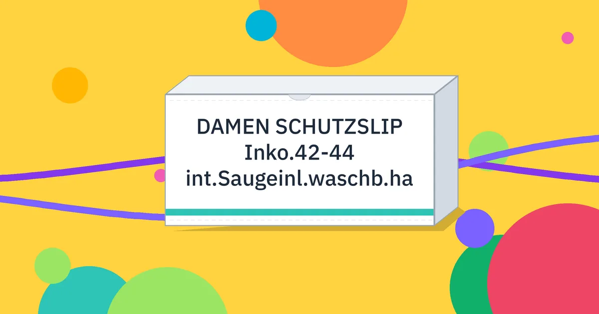 Symbolbild: Packung mit der Aufschrift DAMEN SCHUTZSLIP Inko.42-44 int.Saugeinl.waschb.ha (PZN 17313654) – Verfügbarkeit und Bezug in Apotheken in Frankfurt am Main